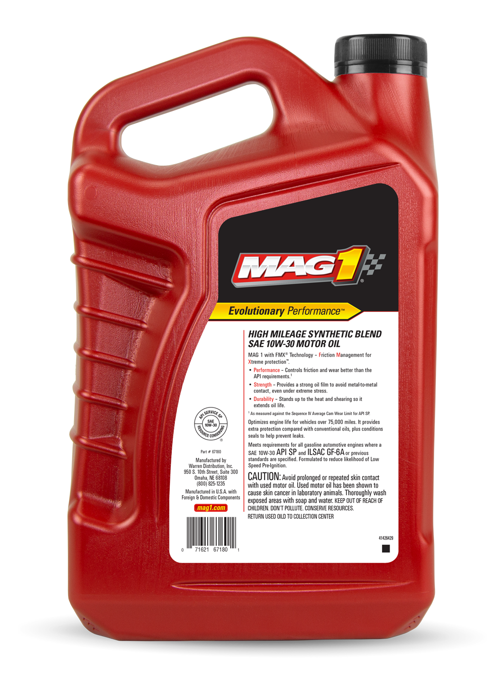 MAG 1® High Mileage Synthetic Blend 10W‑30 Motor Oil - Mag 1